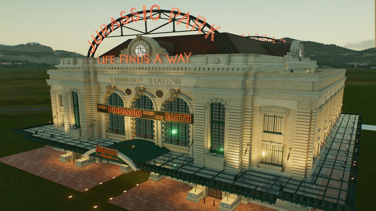 Back Side - Hammond Station Arrival Point - Workshop - Jurassic World ...