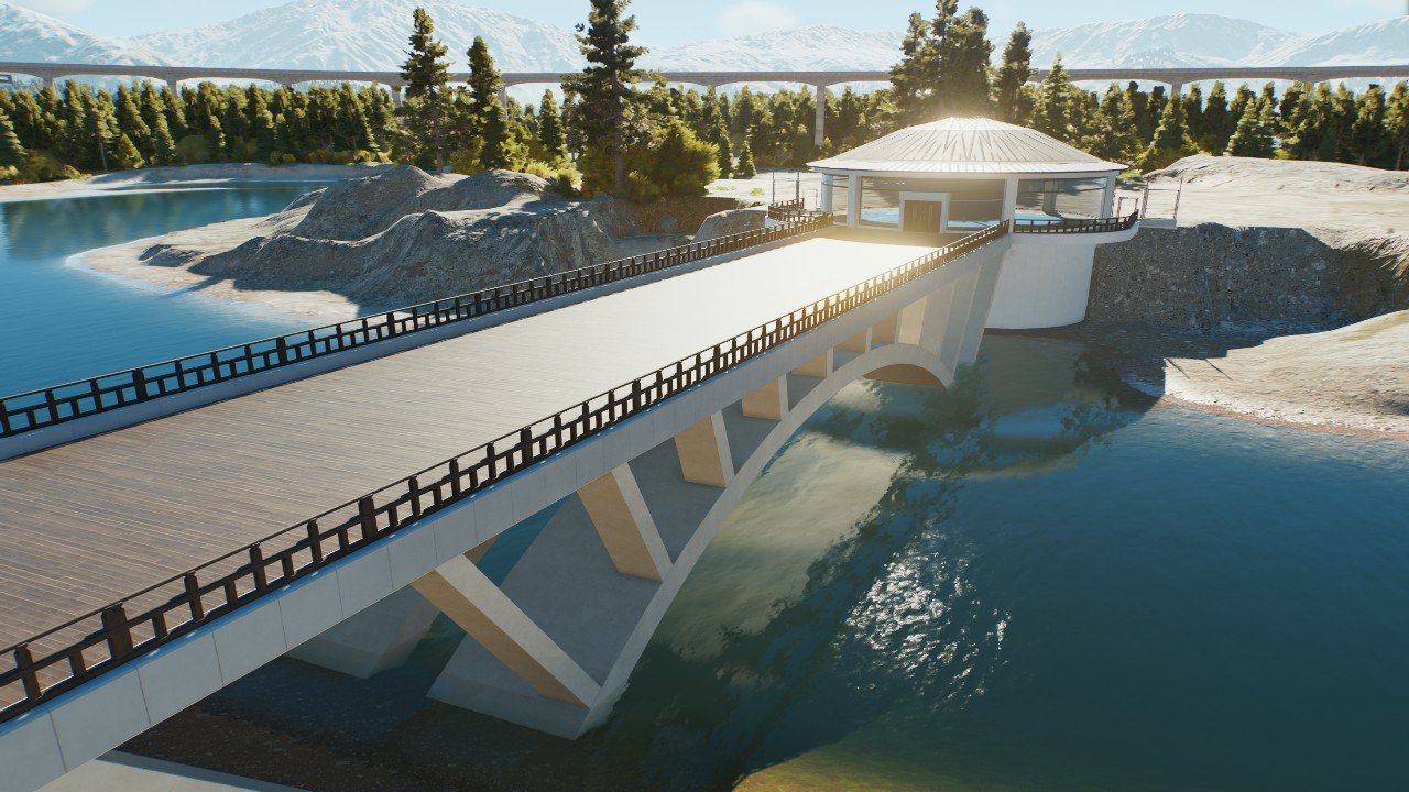 Evo bridge with above ground lagoon dome - Workshop - Jurassic World Evolution 3