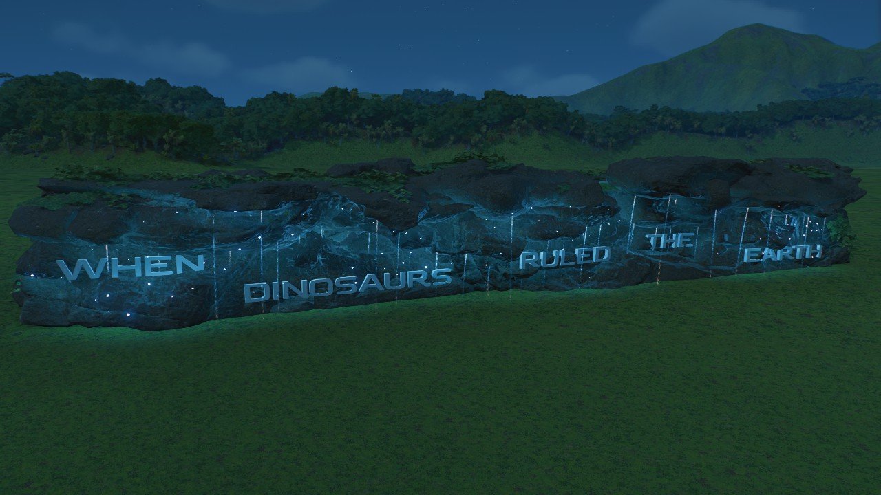 Rock Formation Sign - Workshop - Jurassic World Evolution 3
