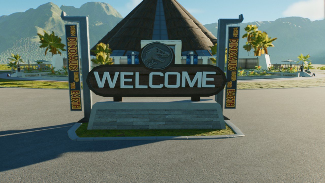welcome sign - Workshop - Jurassic World Evolution 3