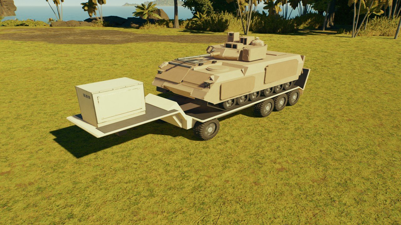 Modified M870A4 semitrailer + M2A3 Bradley - Workshop - Jurassic World ...