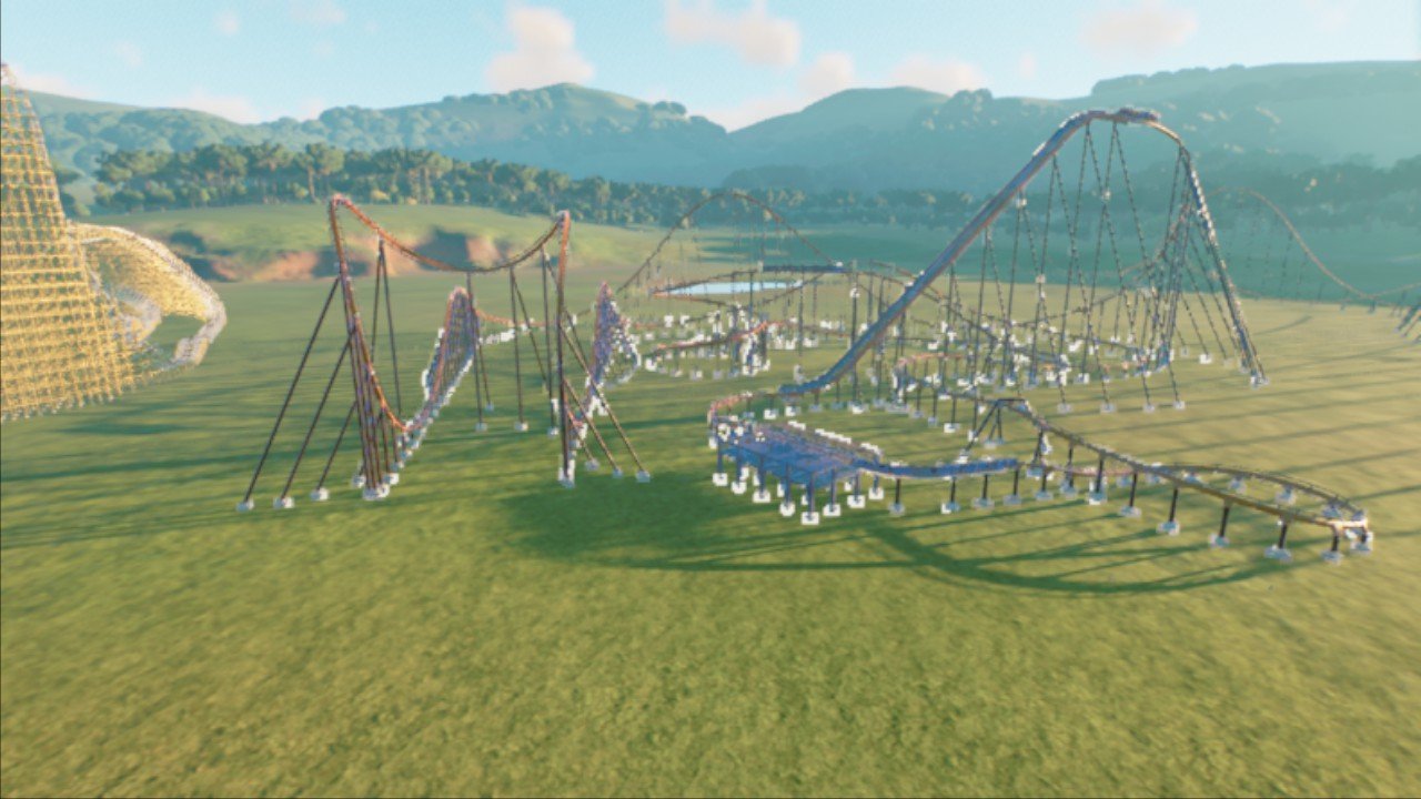 floorless flyer - Planet Coaster 2 creation - Frontier Workshop