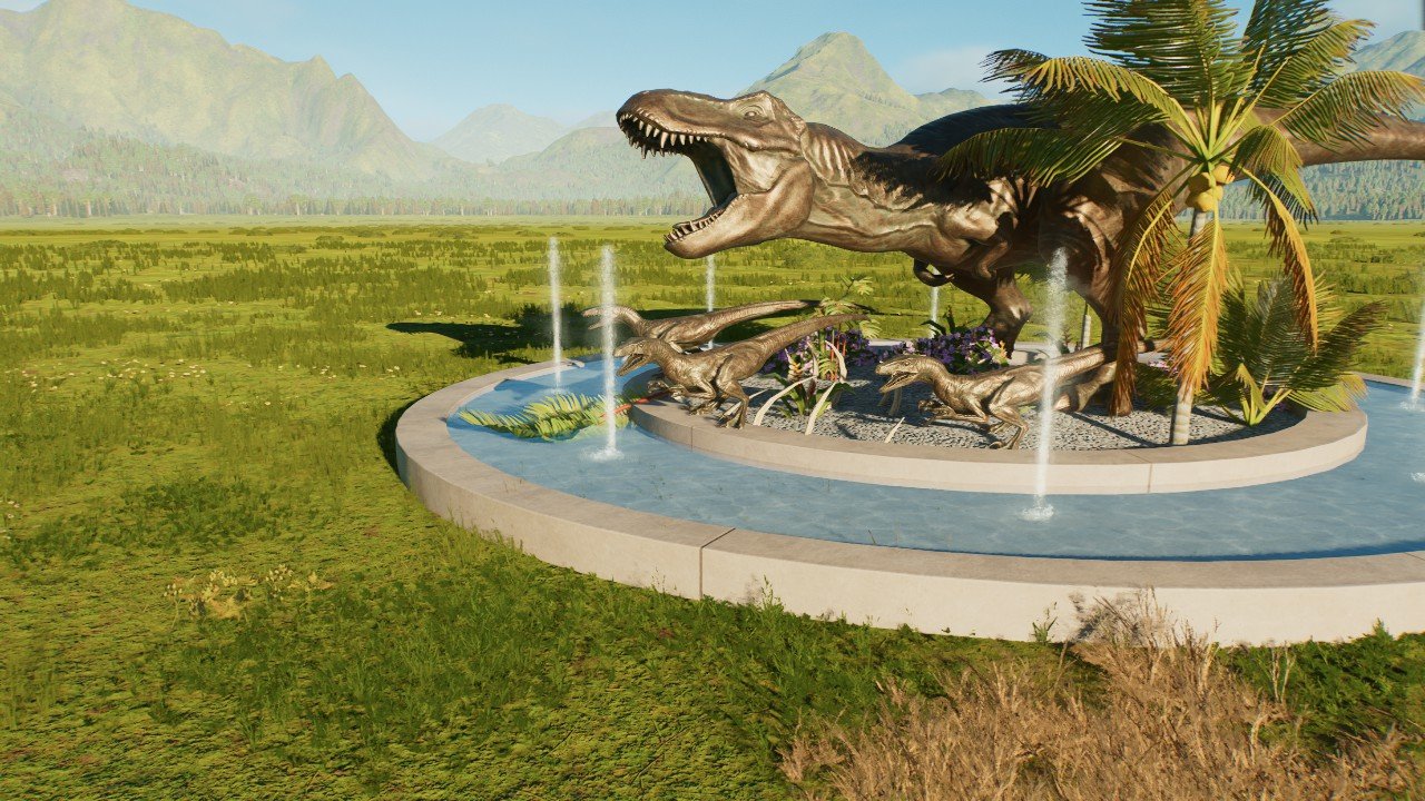T-Rex X Raptor Fountain - Workshop - Jurassic World Evolution 3