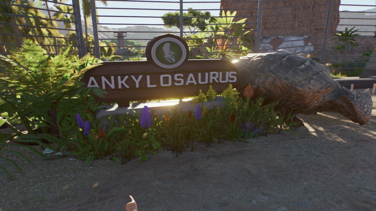 Ankylosaurus Sign & Statue - Workshop - Jurassic World Evolution 3