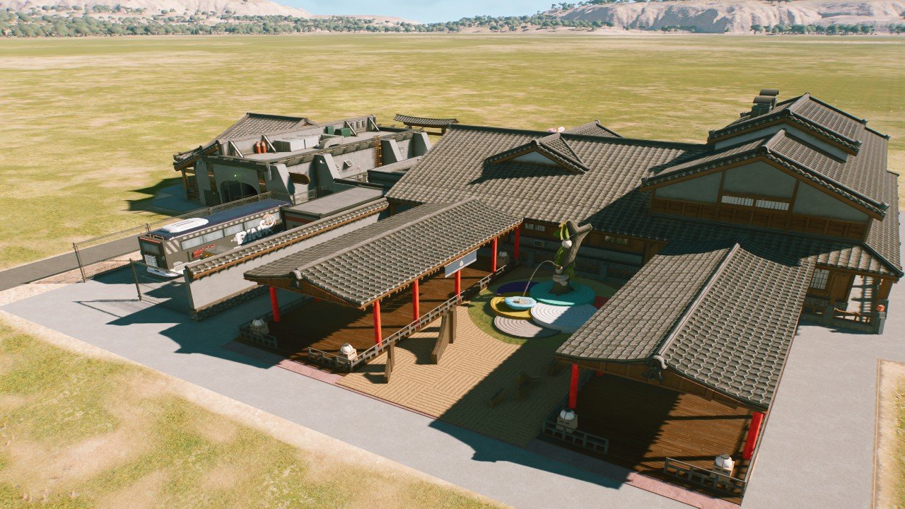 Japanese style bus terminal - Workshop - Jurassic World Evolution 3