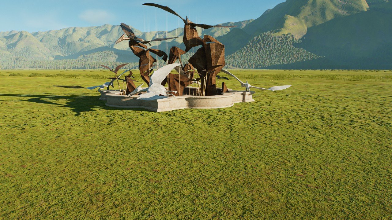Pteranodon Fountain - Workshop - Jurassic World Evolution 3