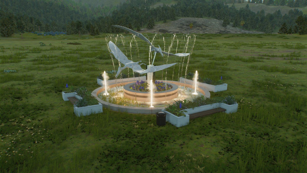 Flying reptile fountain centerpiece - Workshop - Jurassic World Evolution 3