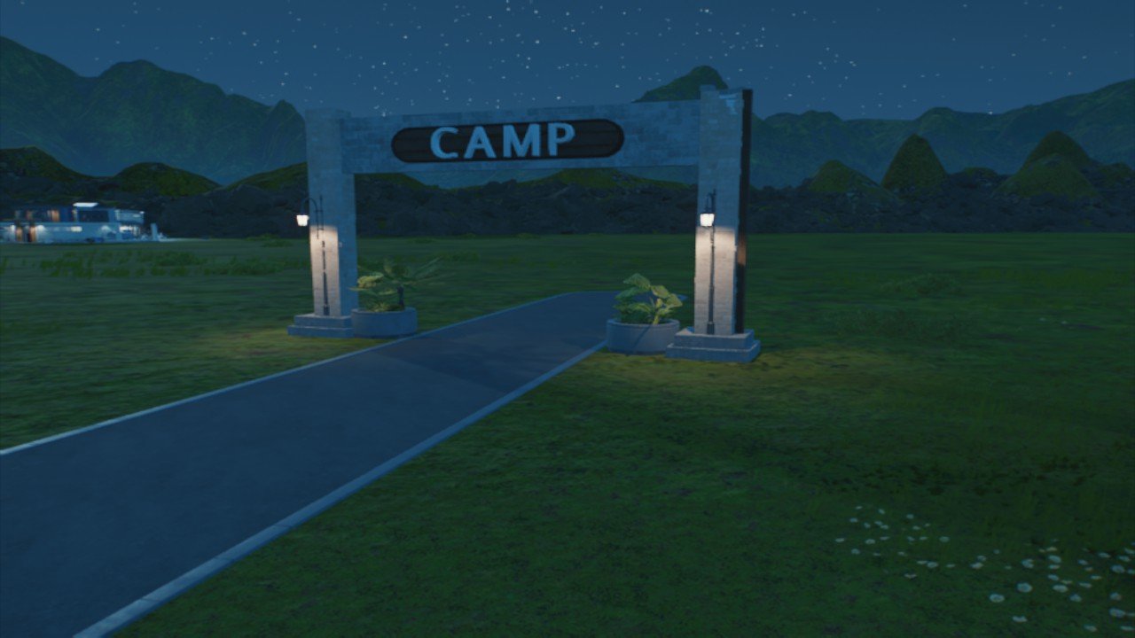 Entrance Gate with the word "CAMP" on it - Workshop - Jurassic World ...