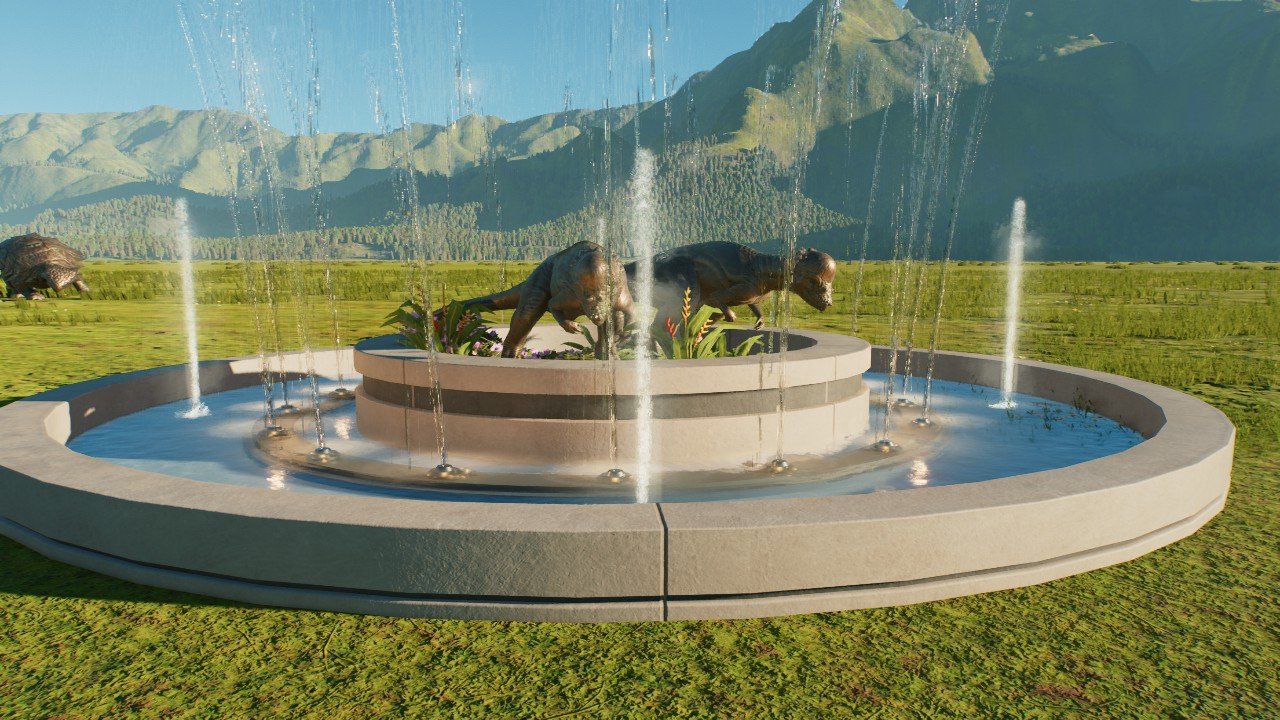 Pachycephalosaurus Fountain - Workshop - Jurassic World Evolution 3