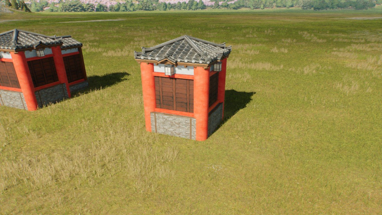 Asian Wall Set - Joint/End - Workshop - Jurassic World Evolution 3