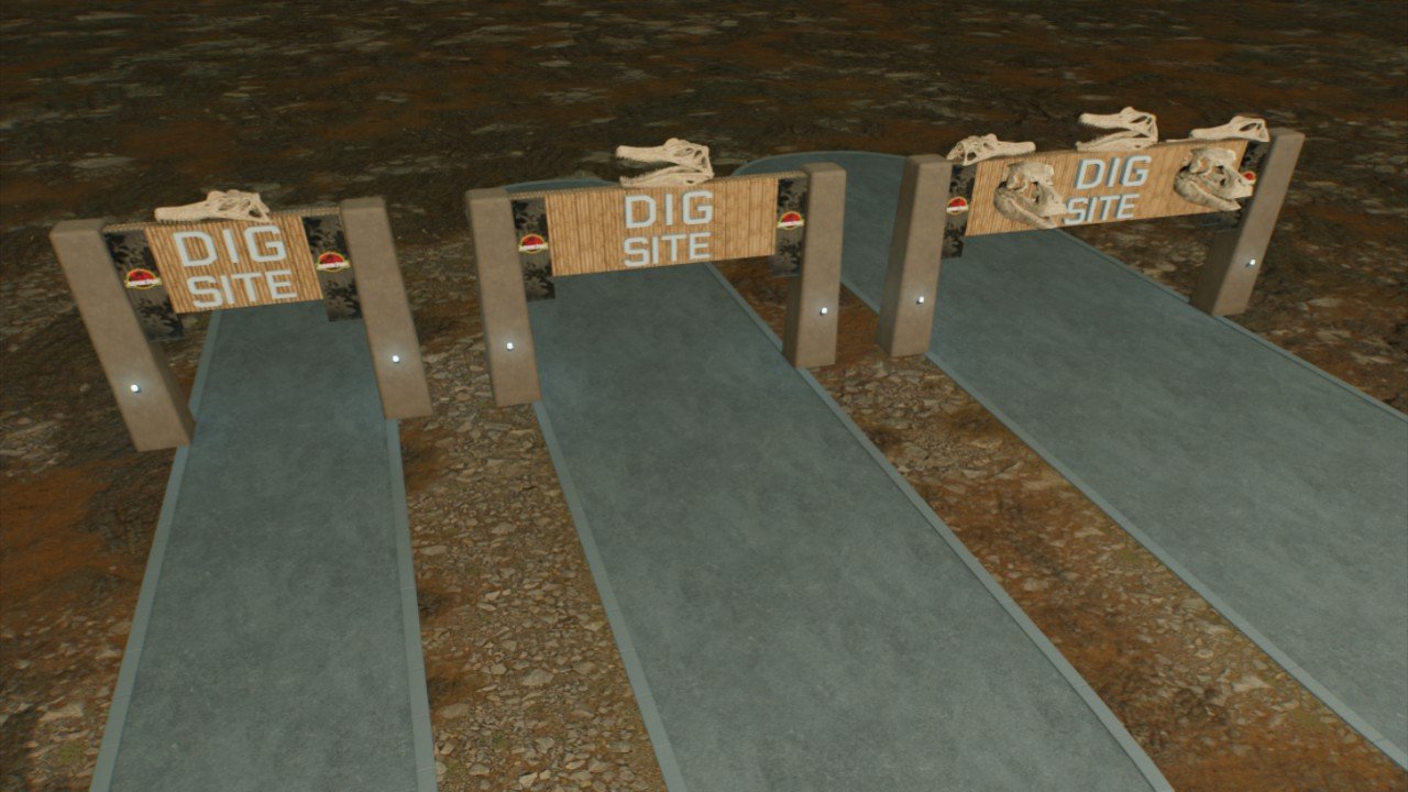 Small, Medium And Large Dig Site Sign - Workshop - Jurassic World ...