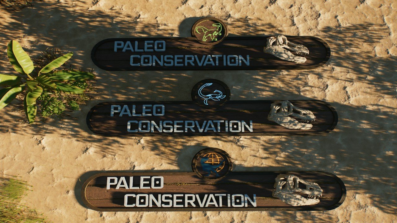 Paleo Conservation Signs - Workshop - Jurassic World Evolution 3