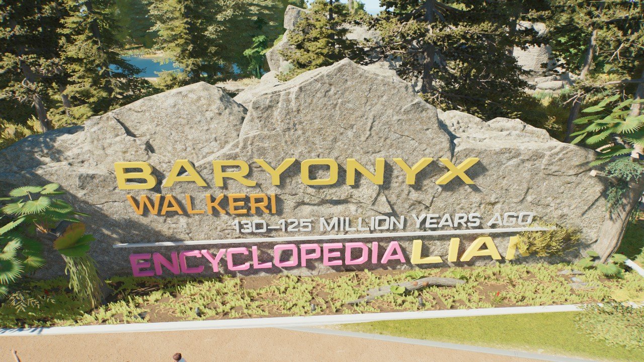 BARYONYX WALKERI SIGN - ENCYCLOPEDIA LIAM - Workshop - Jurassic World ...
