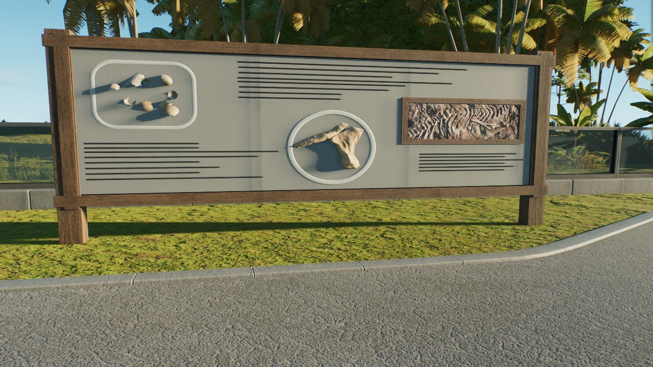 Fossil Info Sign - Workshop - Jurassic World Evolution 3