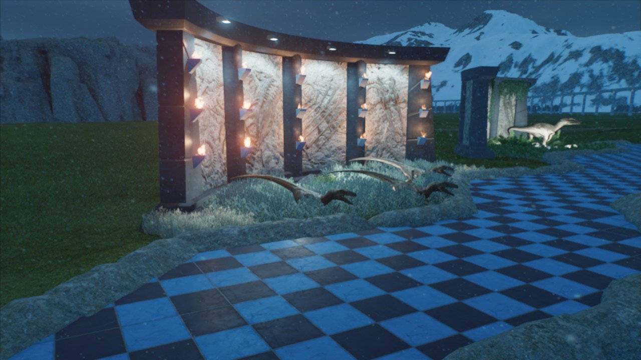 Velociraptor Statue Display - Workshop - Jurassic World Evolution 3