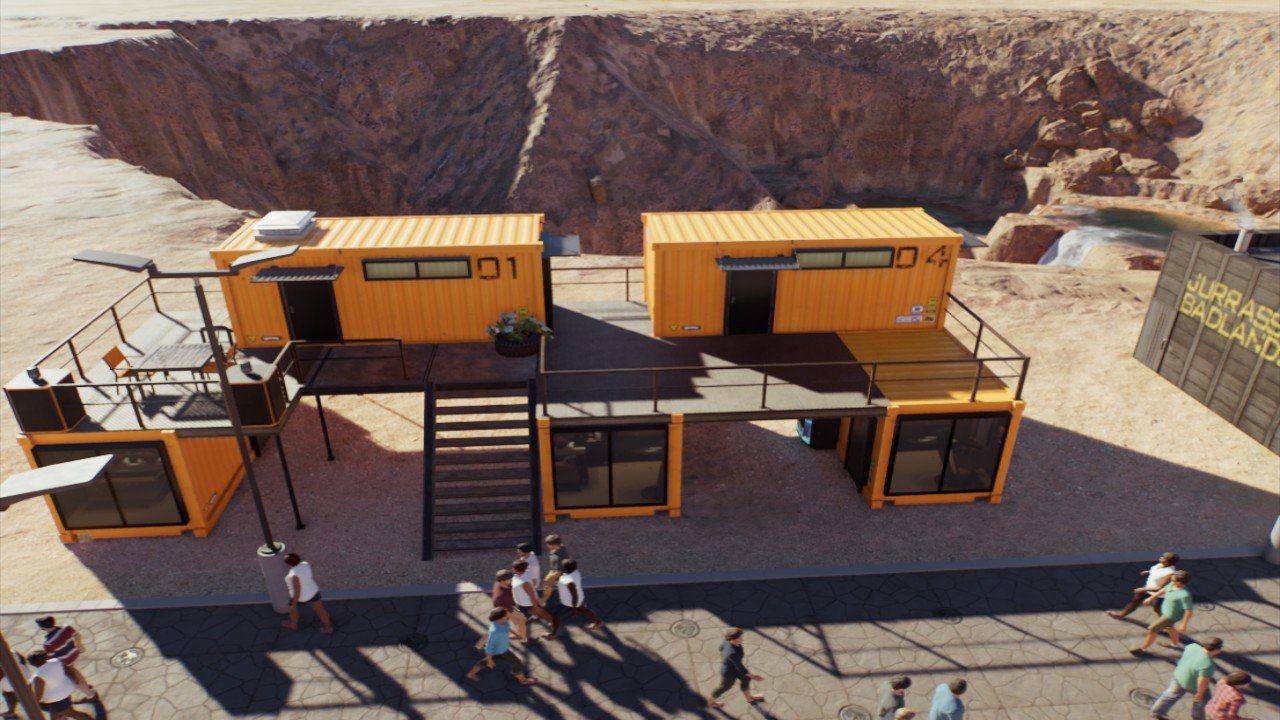 Jurassic Badlands Shipping Container Hotel - Workshop - Jurassic World ...