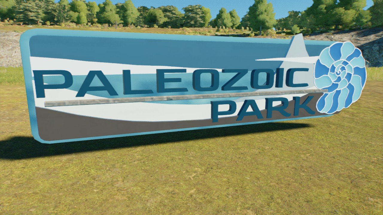 Paleozoic Park logo/sign - Workshop - Jurassic World Evolution 3