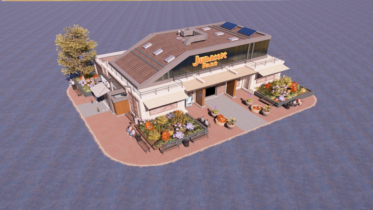 Modern Jurassic Park Entrance - Workshop - Jurassic World Evolution 3