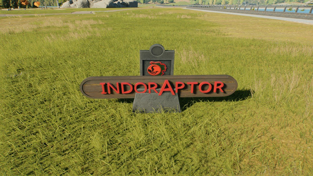 Indoraptor sign - Workshop - Jurassic World Evolution 3