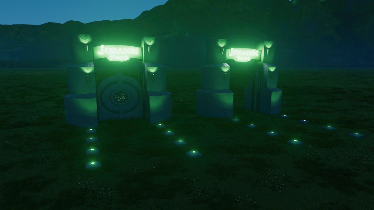 Neon Green Dino Gate - Workshop - Jurassic World Evolution 3