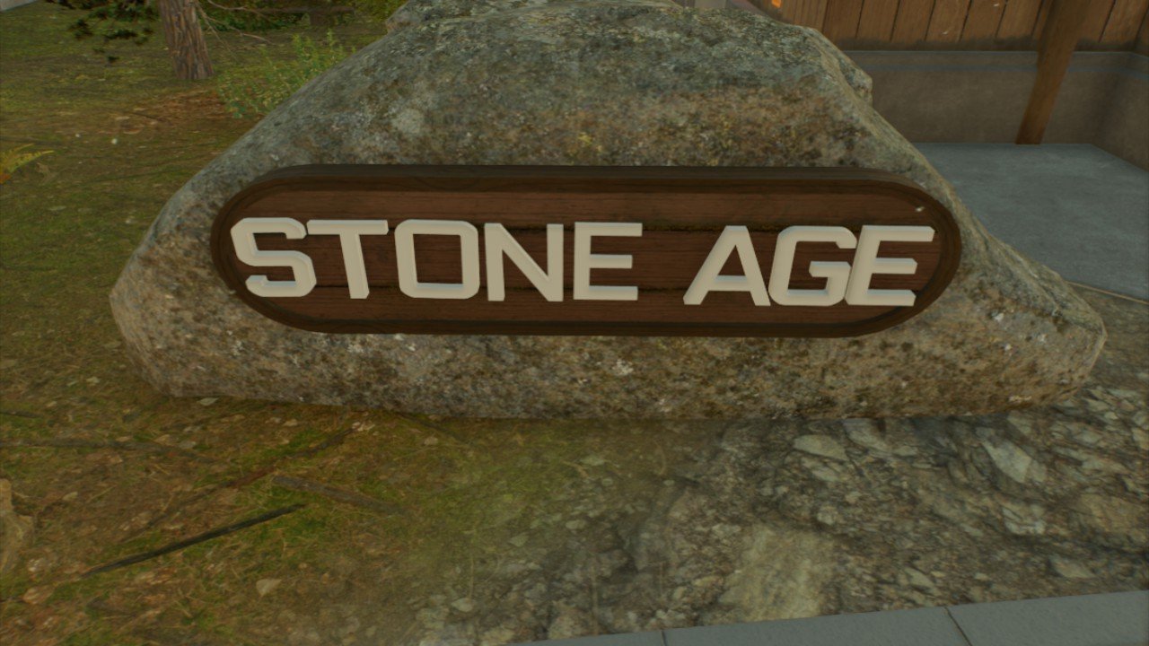 Stone Age (Amenity Sign) - Workshop - Jurassic World Evolution 3