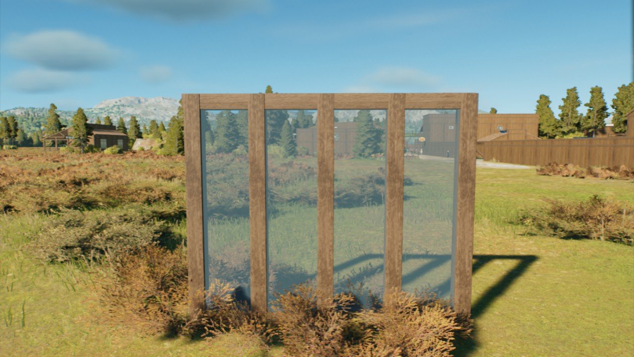 Glass and Wood Fence/Wall - Workshop - Jurassic World Evolution 3