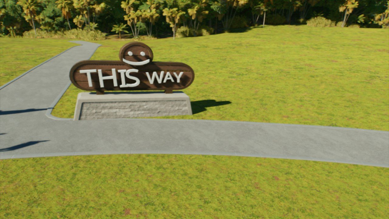 This way sign - Workshop - Jurassic World Evolution 3