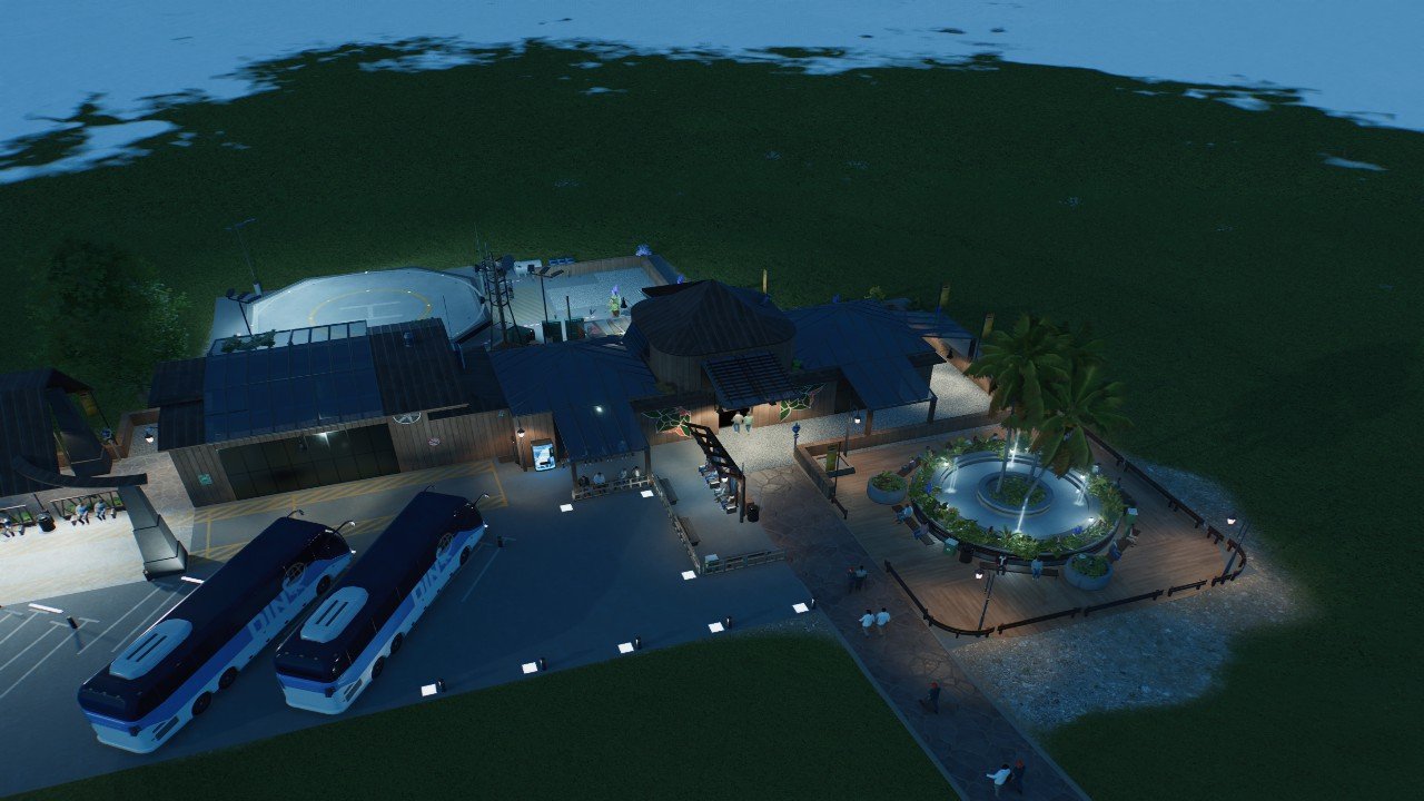 Arrival (Wood/Glass) w bus - Workshop - Jurassic World Evolution 3