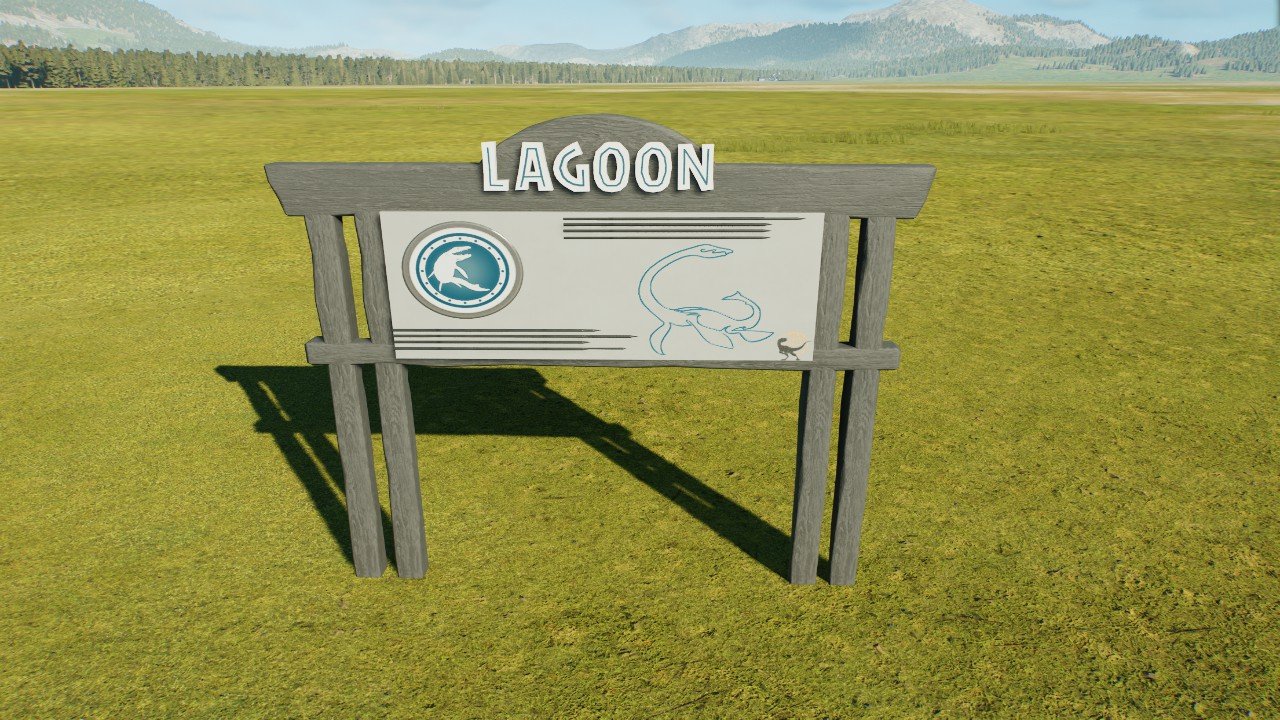 Lagoon info sign - Workshop - Jurassic World Evolution 3