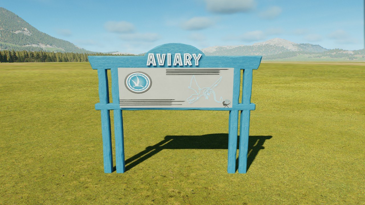 Aviary info sign - Workshop - Jurassic World Evolution 3