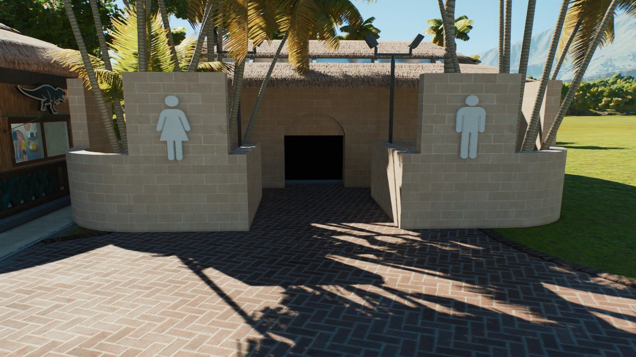 Restroom With Stone - Workshop - Jurassic World Evolution 3