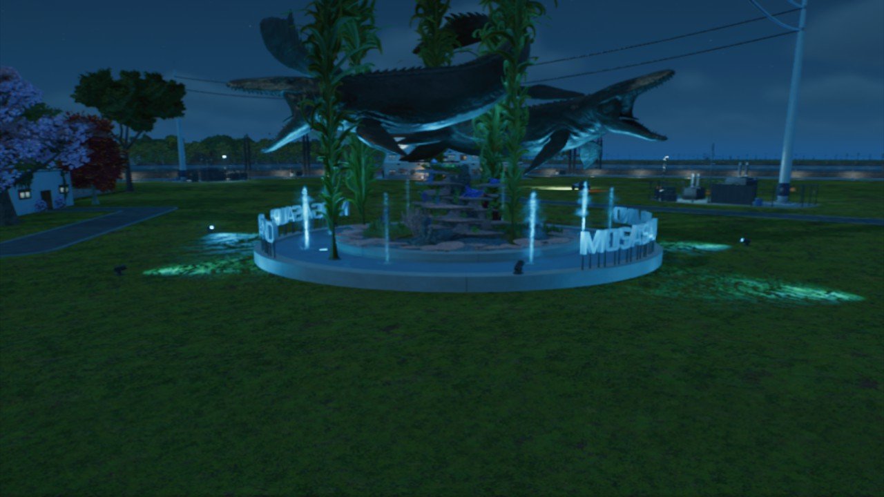 Mosasaur Island Fountain - Workshop - Jurassic World Evolution 3