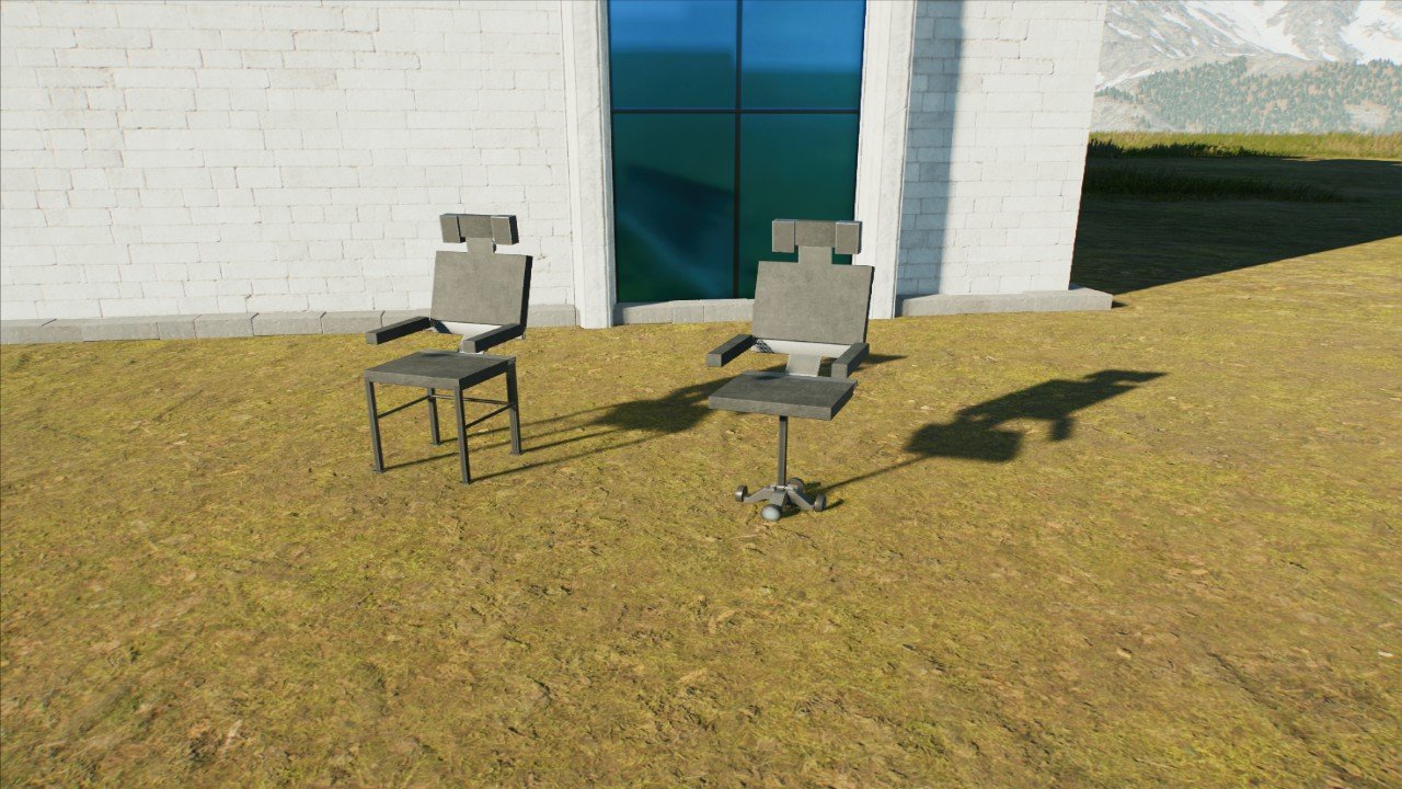 Office chairs with a head and arm rest leg or wheels variant - Workshop ...