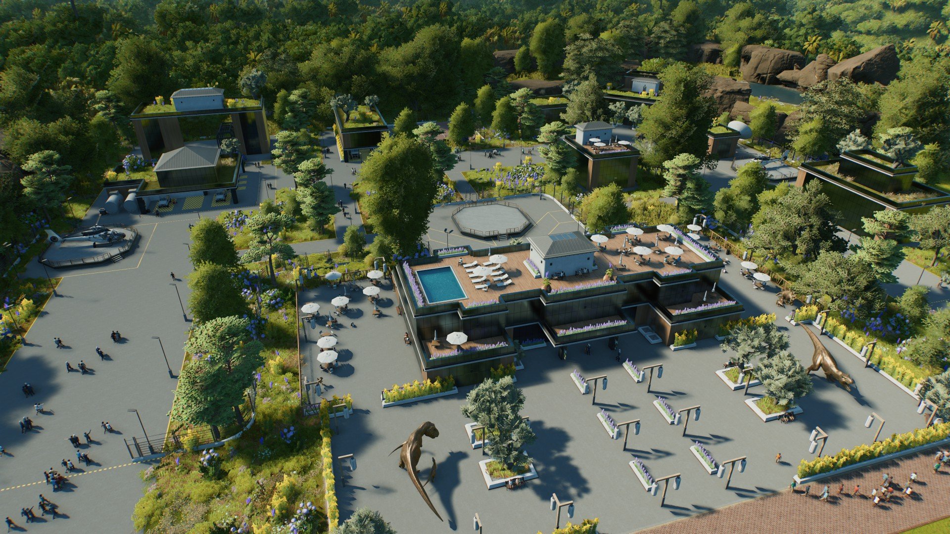 Modern entrance with hotels, toilets and staff facilities - Workshop ...