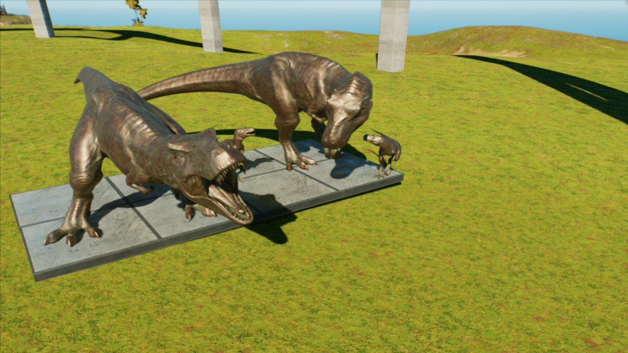 T-Rex Family Statue - Workshop - Jurassic World Evolution 3