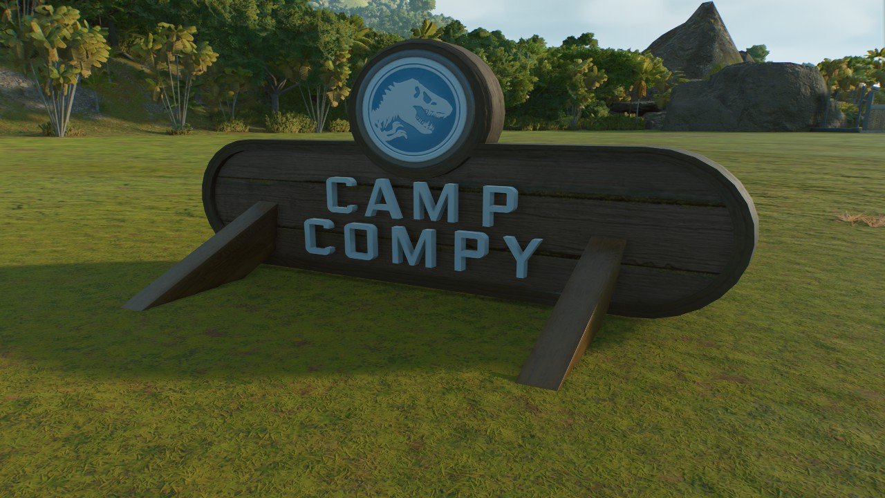 Camp Compy Sign - Workshop - Jurassic World Evolution 3