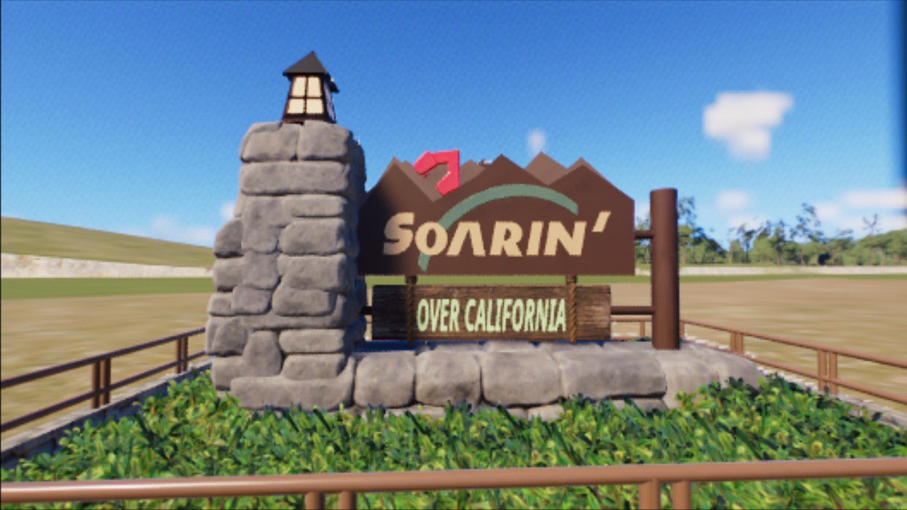 Soarin' Over California Sign - Workshop - Planet Coaster 2
