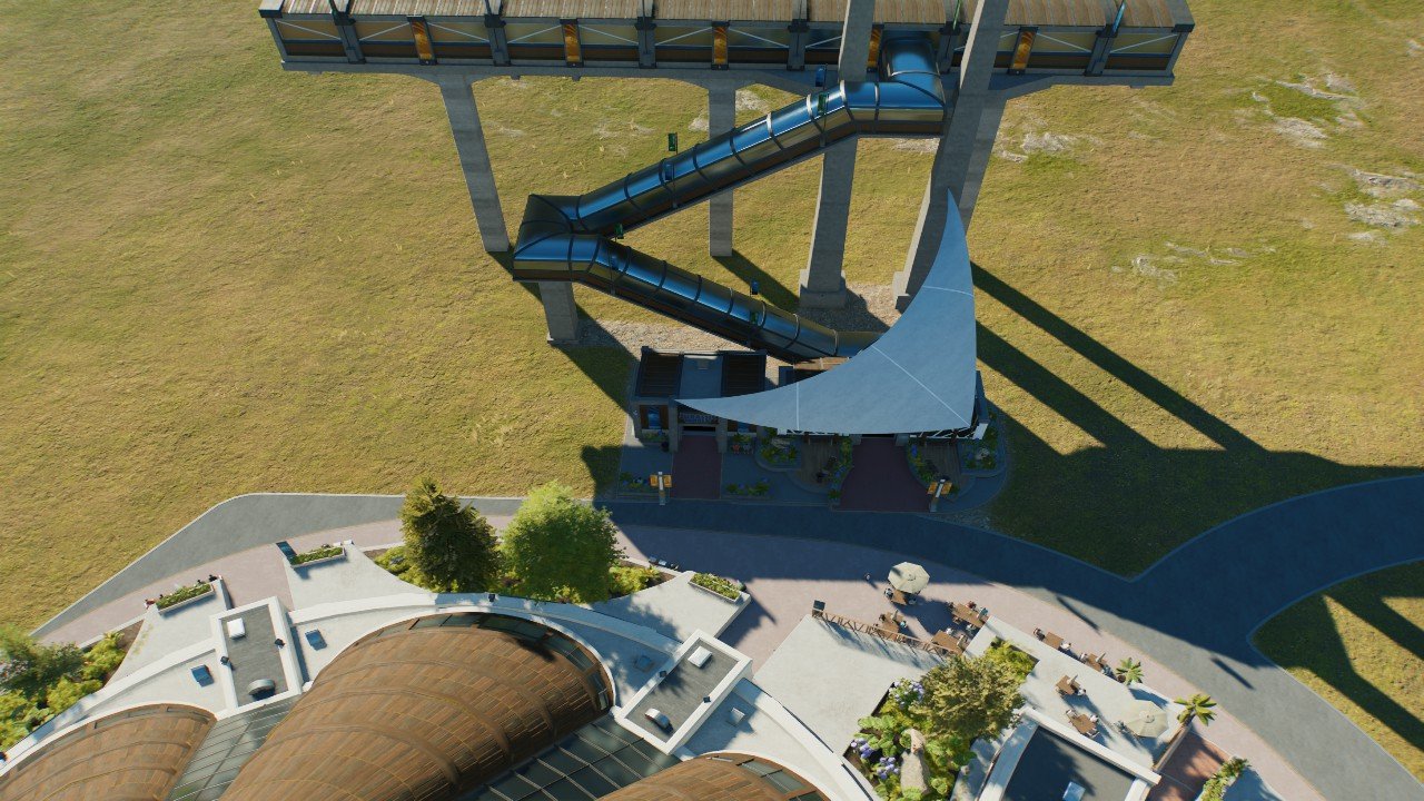 Simple Hyperloop+monorail - Workshop - Jurassic World Evolution 3