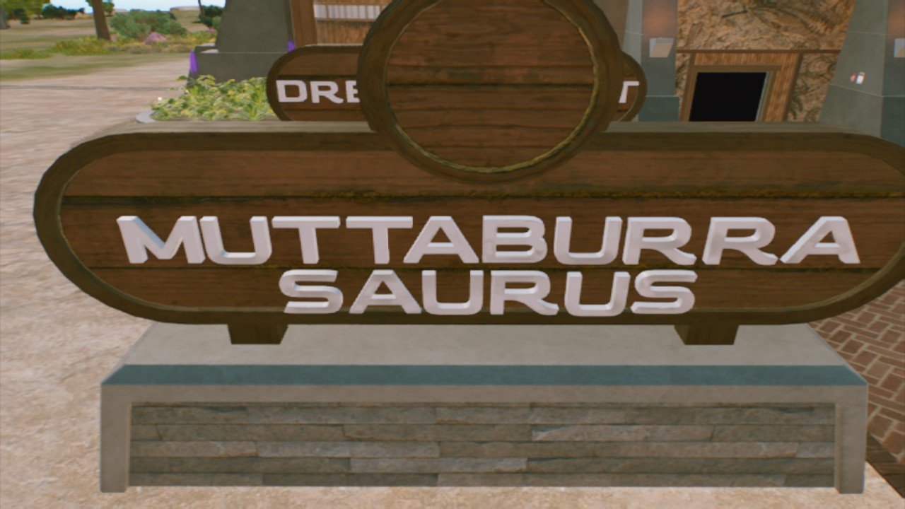 Muttaburrasaurus Sign - Workshop - Jurassic World Evolution 3