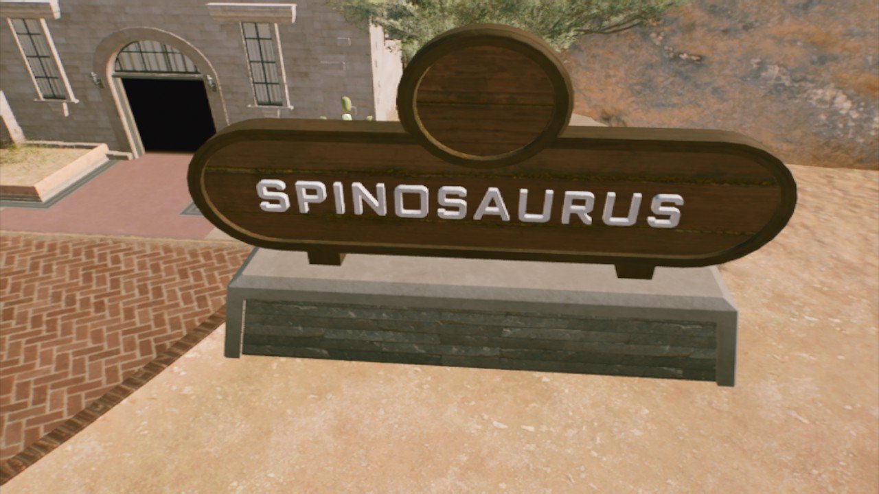 Spinosaurus Sign - Workshop - Jurassic World Evolution 3