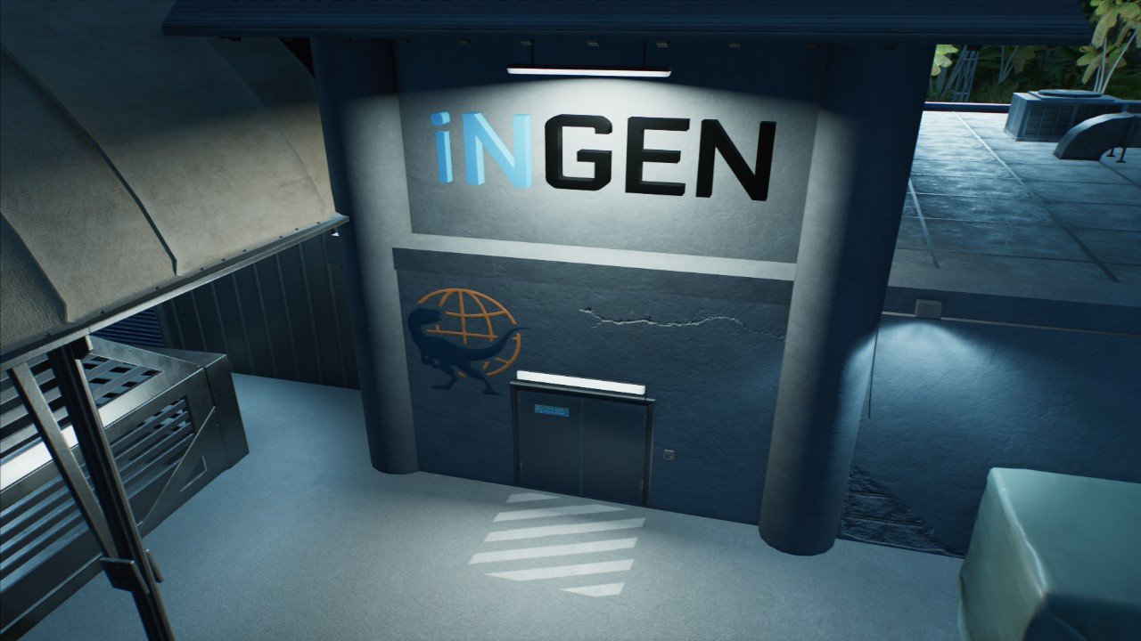embossed INGEN logo - Workshop - Jurassic World Evolution 3