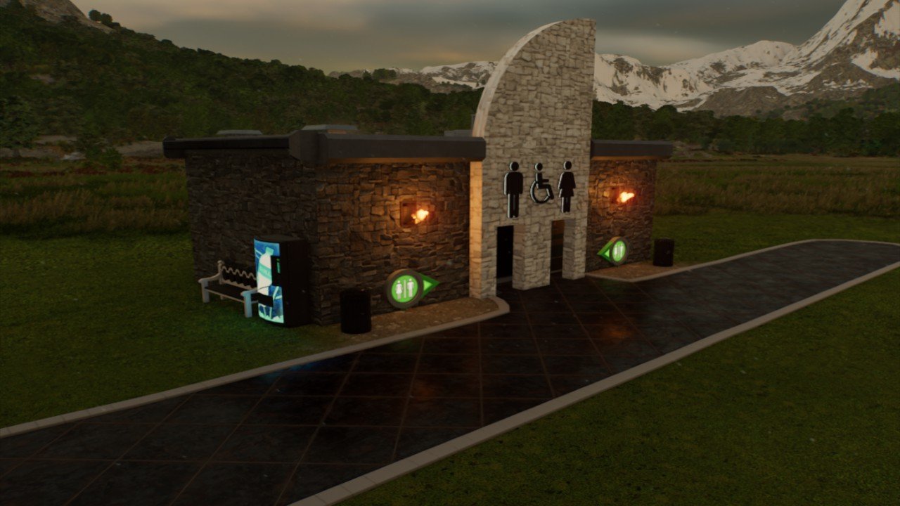 Stone Gender Neutral Restroom - Workshop - Jurassic World Evolution 3