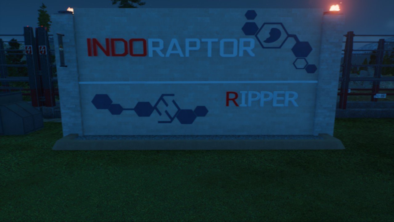Indoraptor Sign - Workshop - Jurassic World Evolution 3