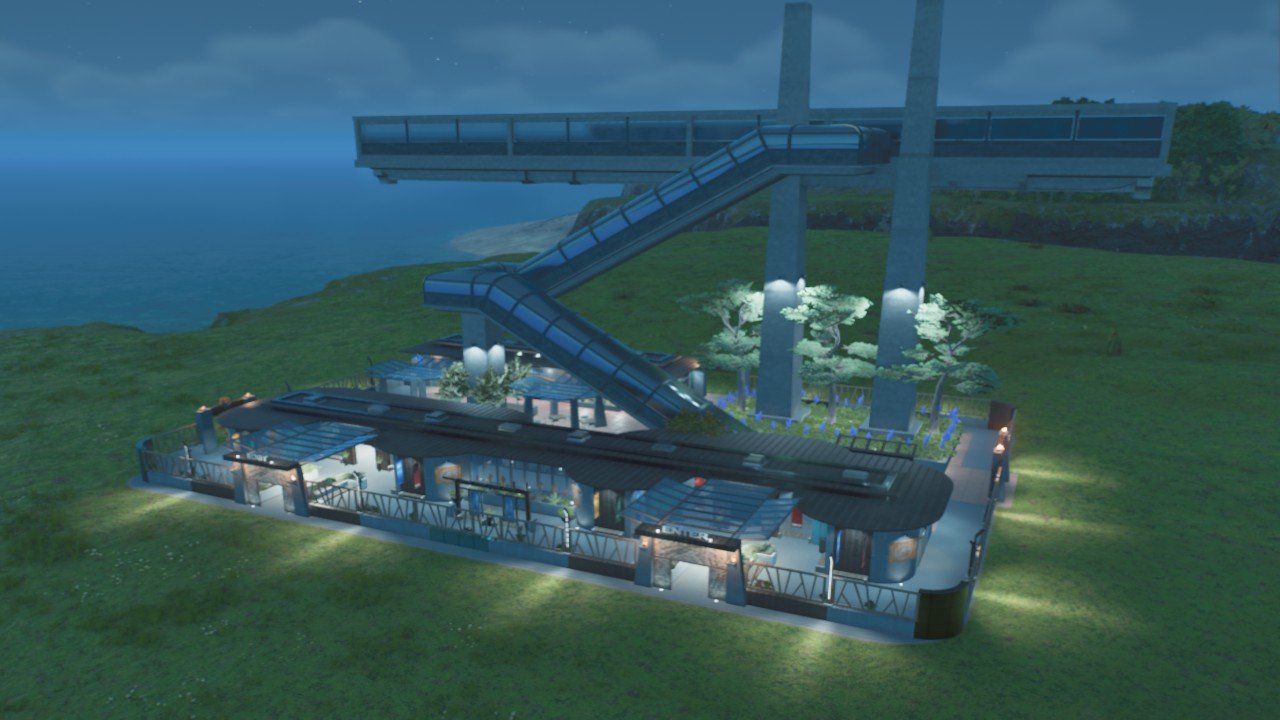 Modern Monorail Station Plaza - Workshop - Jurassic World Evolution 3