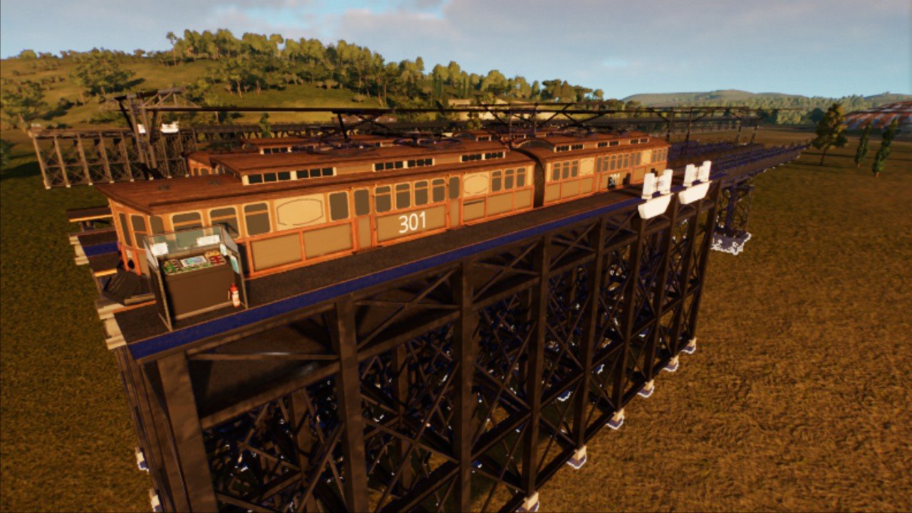 Vintage Tram Monorail Skin - Planet Coaster 2 creation - Frontier Workshop