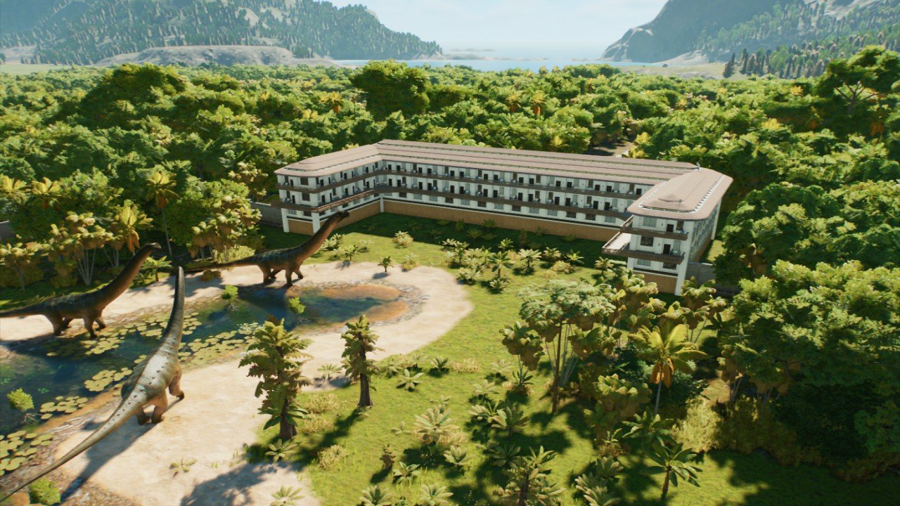 Large Tropical Resort Hotel 1 - Workshop - Jurassic World Evolution 3