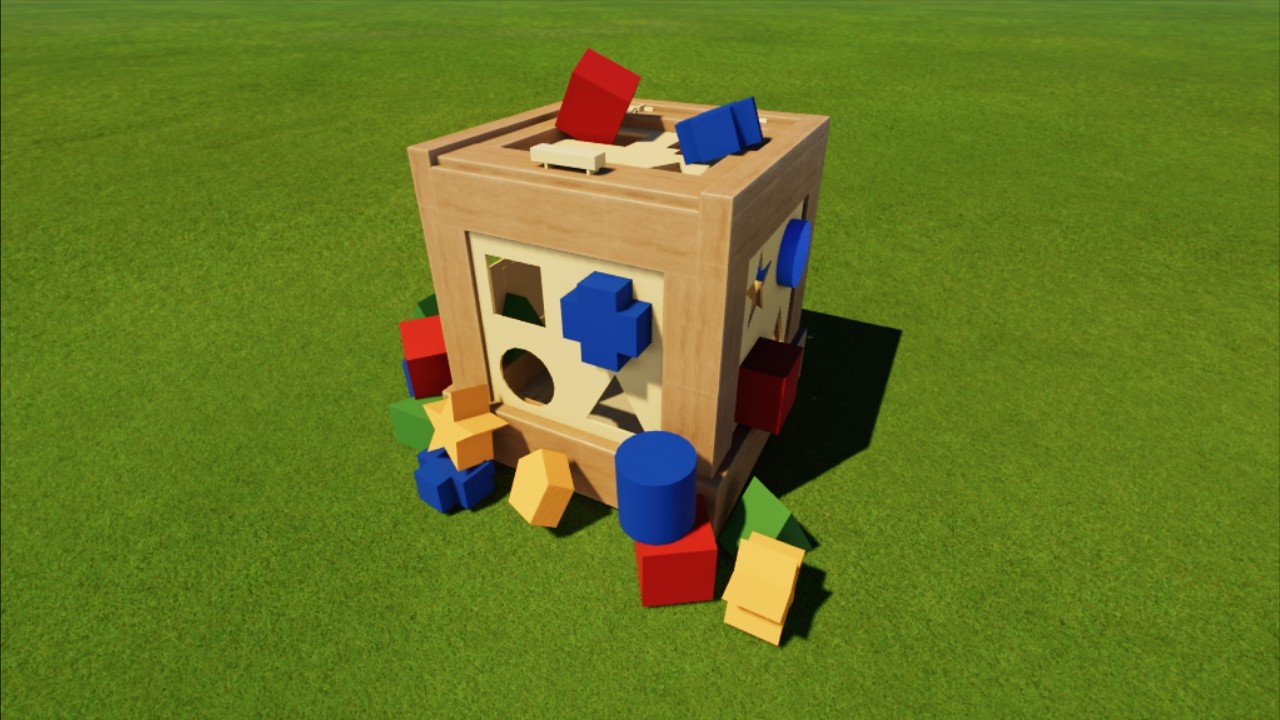Toybox Shapes Puzzle Cube - Planet Coaster 2 creation - Frontier Workshop