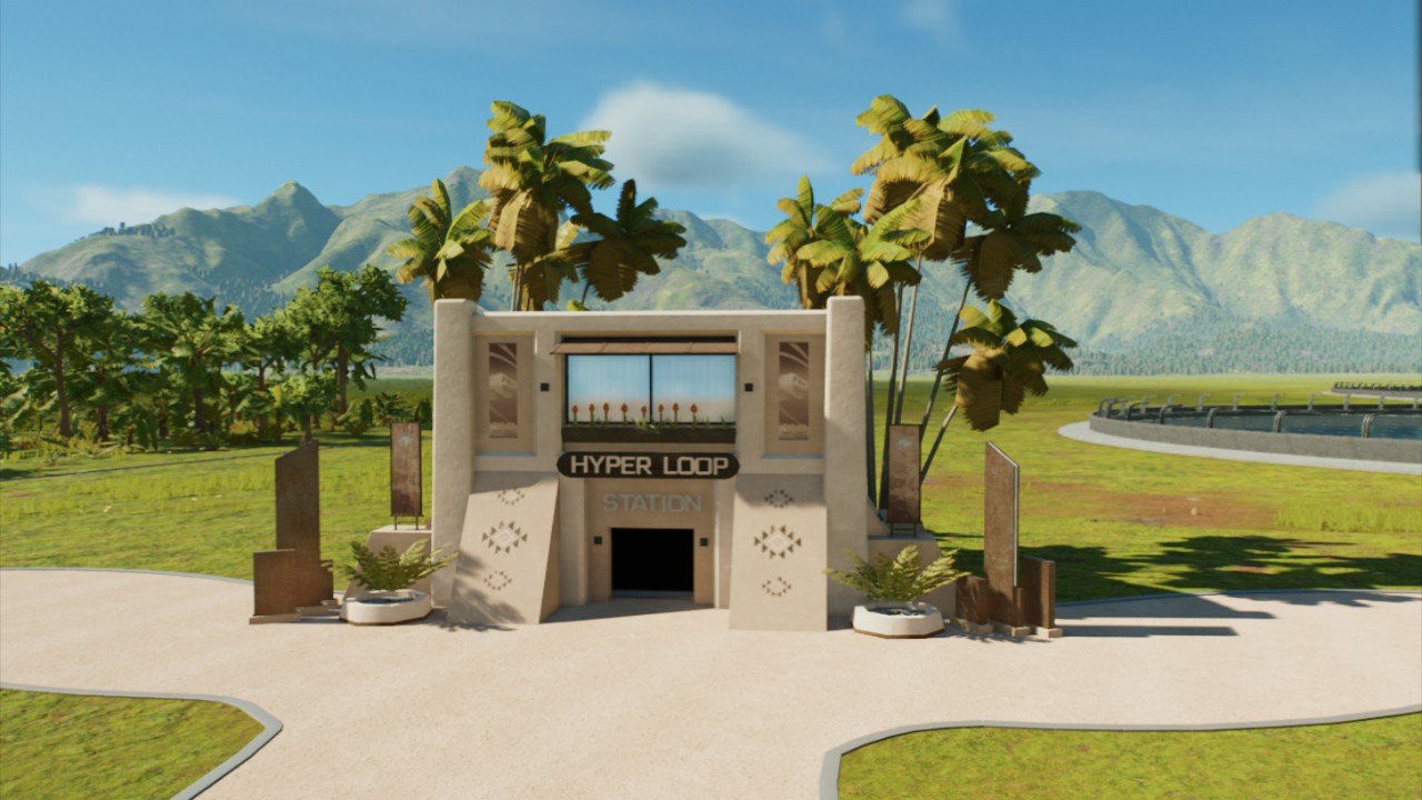 Hyper loop station concrete - Workshop - Jurassic World Evolution 3