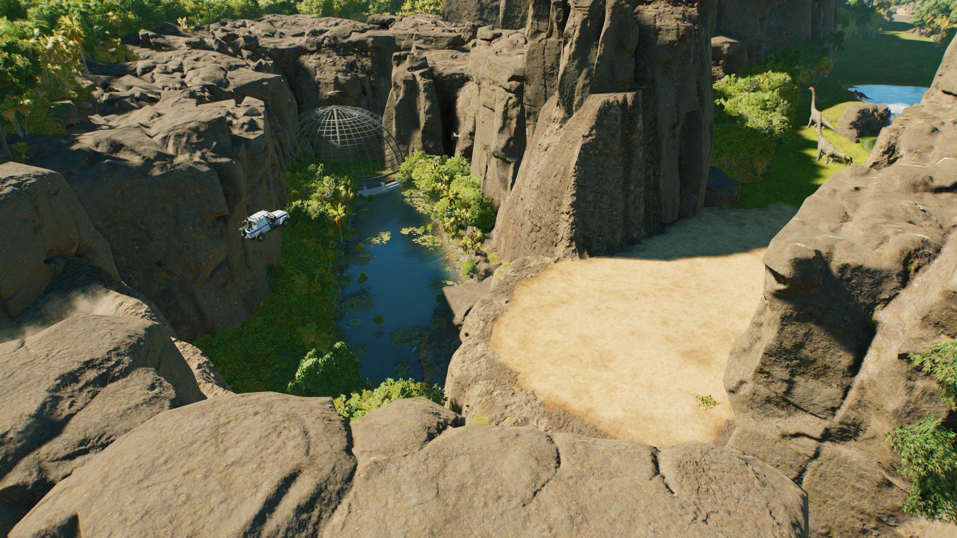 Car-pakour on Isela Sorna - Workshop - Jurassic World Evolution 3