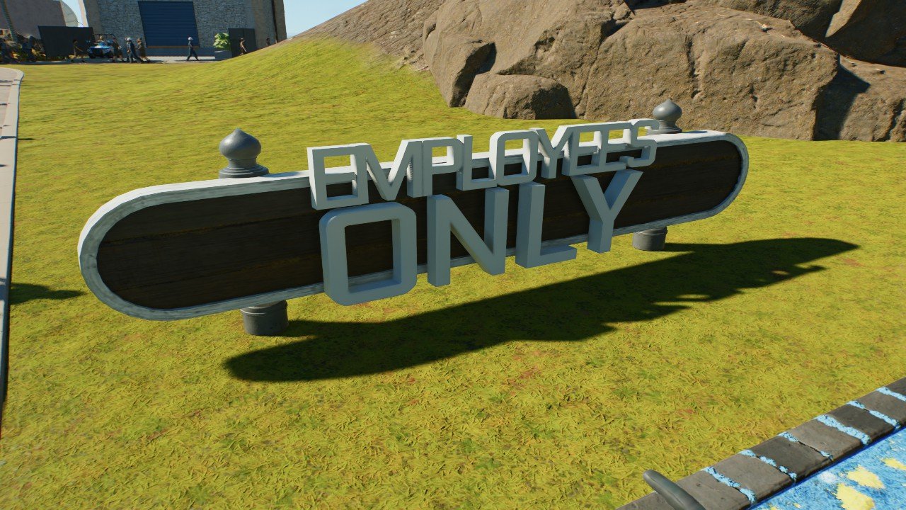 Staff Sign - Workshop - Jurassic World Evolution 3